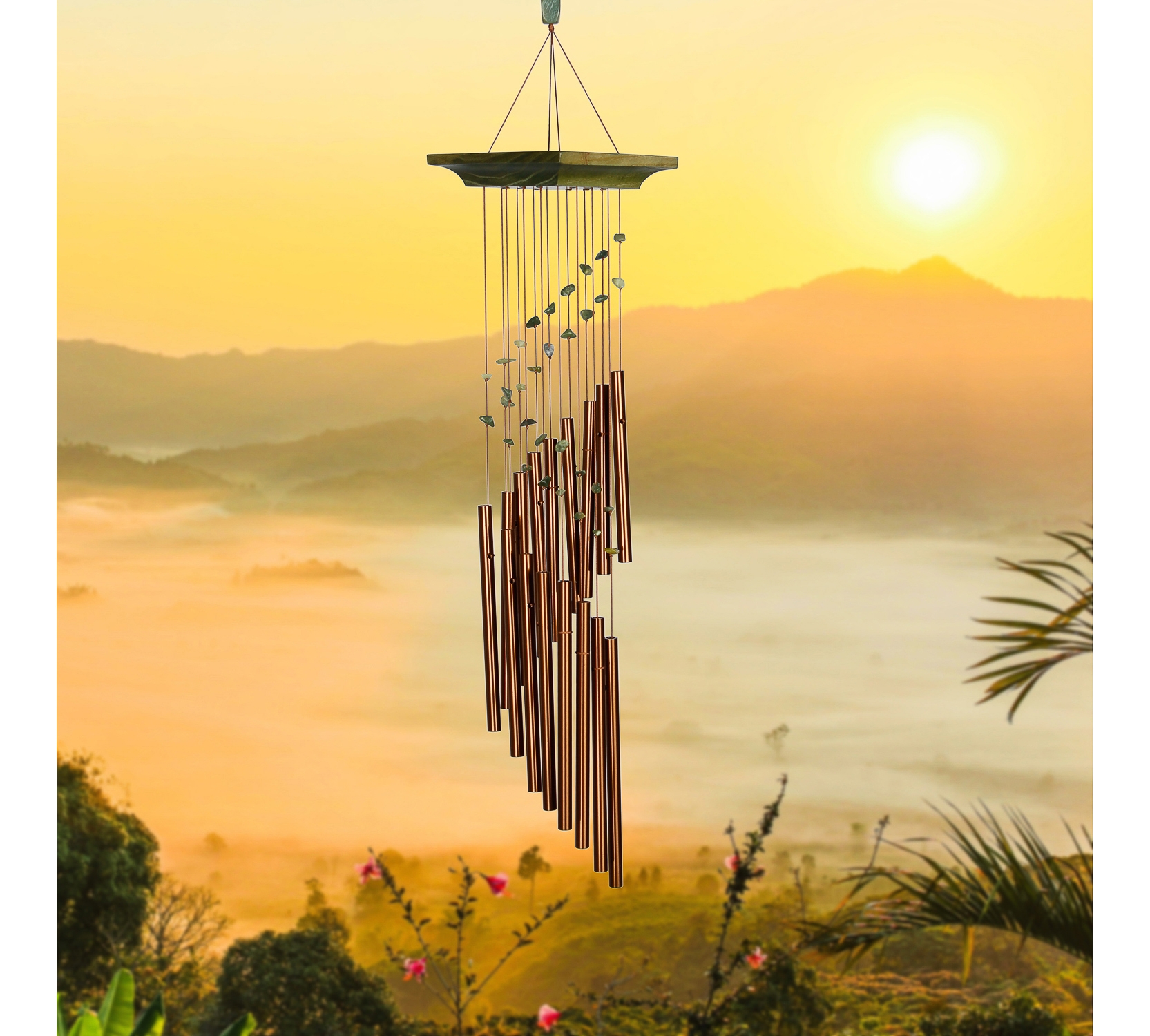 Carillon à vent Woodstock Chimes « Spirale Mystique Jade » - Cocoonly